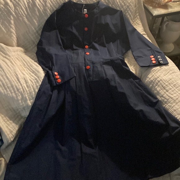 Han Guo | Dresses | Nwt Cotton Navy Han Guo Dress With Circa 95 Vibe ...